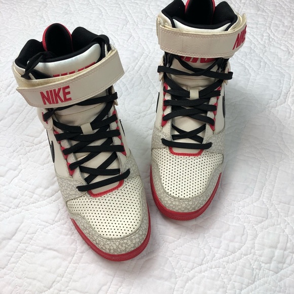 Nike | Shoes | Rare Nike Air Revolution Sky Hi In Fusion Red 75 | Poshmark